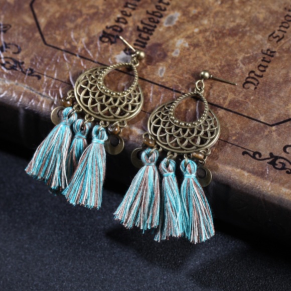 Jewelry | Vintage Bohemian Tassel Dangle Earrings | Poshmark